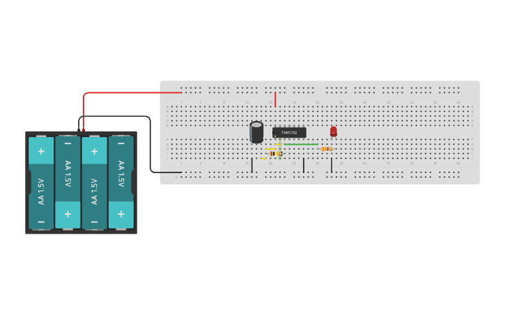 Circuit design Nand schmitt trigger oscillator | Tinkercad