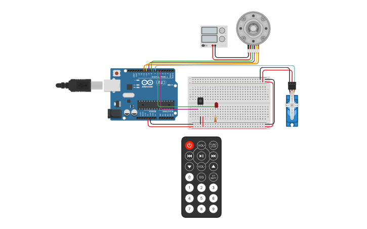 Circuit Design Practica3 Con Motor A Pasos Tinkercad