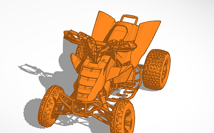 3d Design Bent Yamaha Warrier Four Wheeler Tinkercad