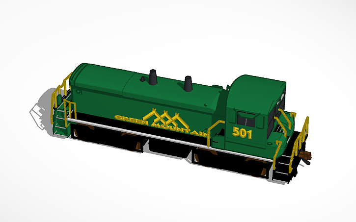 3D design GREEN MOUNTAIN RAILWAY SW1500 501 (Credit Hinchey Models) - Tinkercad