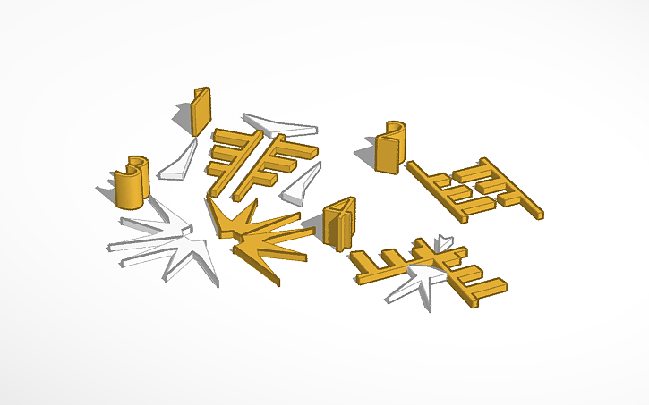 3D design FRMG Symbols - Tinkercad