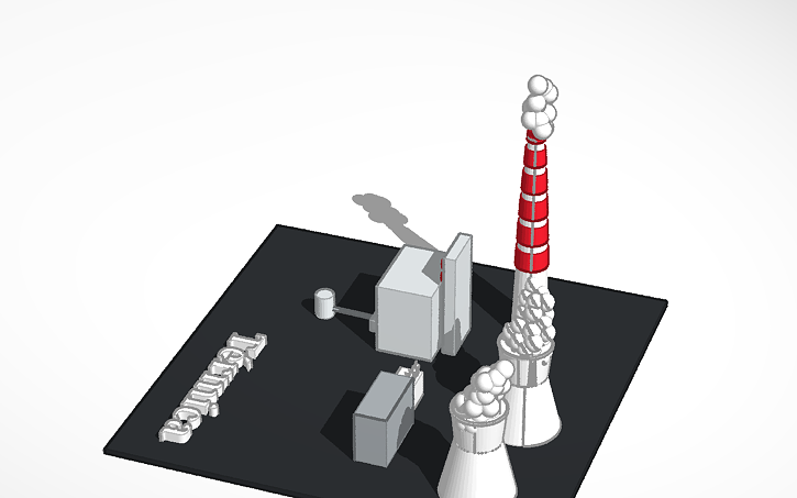 3D design central termica - Tinkercad