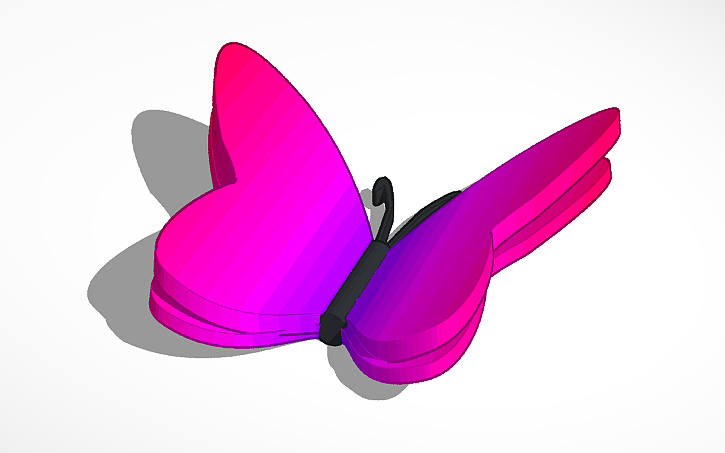 3D design Butterfly - Tinkercad
