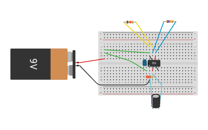 Circuit design Project 4: Blinking Light - Tinkercad