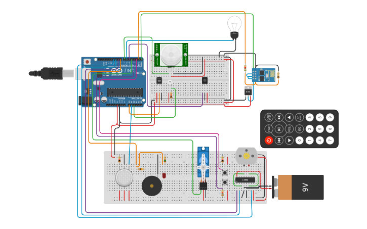 Circuit design Cuisine Intelligente + Custom API - Tinkercad