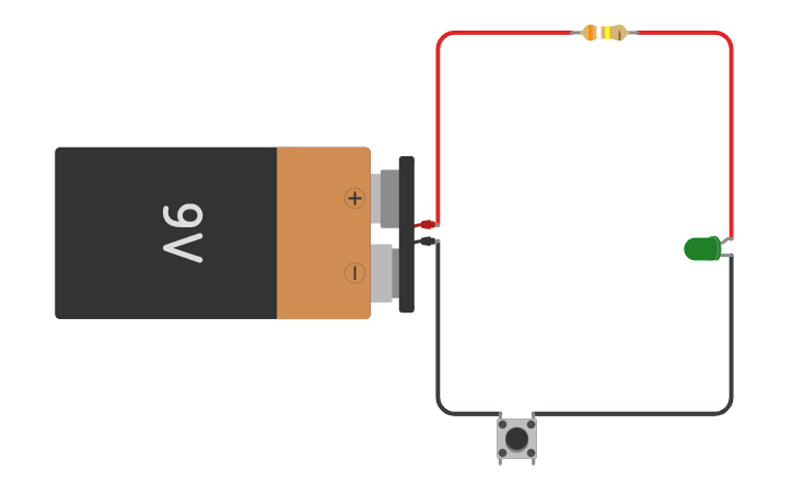 Circuit design Pulsador Enciende Led - Tinkercad Circuit design Pulsador Enciende Led - Tinkercad