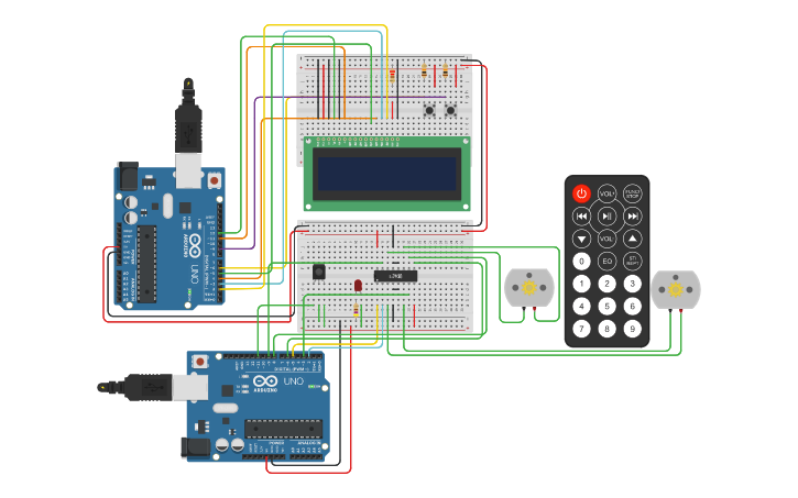 Circuit design sistema de control de un laboratorio biológico | Tinkercad