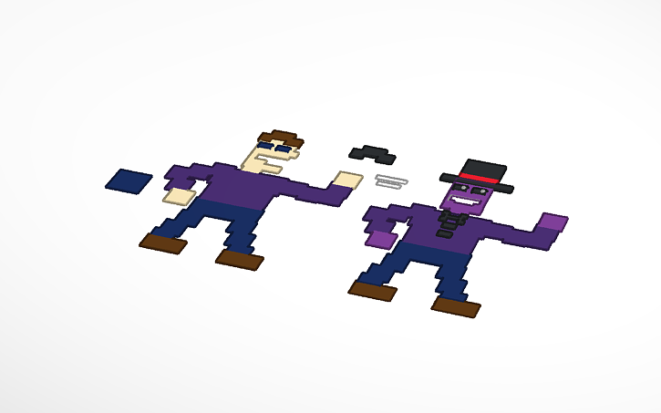 3D design FNAF SL 8-bit Michael Afton from mini game - Tinkercad