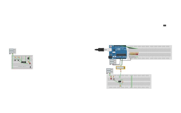 Circuit design Tachometer led indicator - Tinkercad