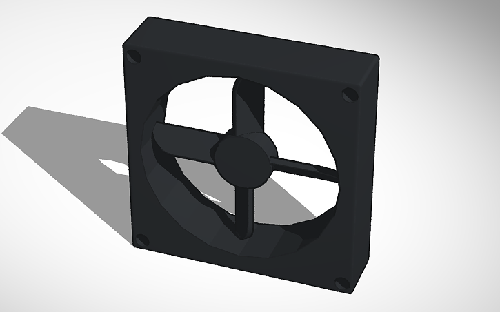 3D design 80mm Case Fan Template | Tinkercad