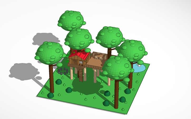 3D design Tree house - Tinkercad