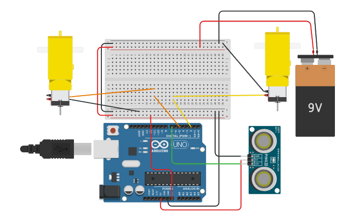 Circuit design robot - Tinkercad