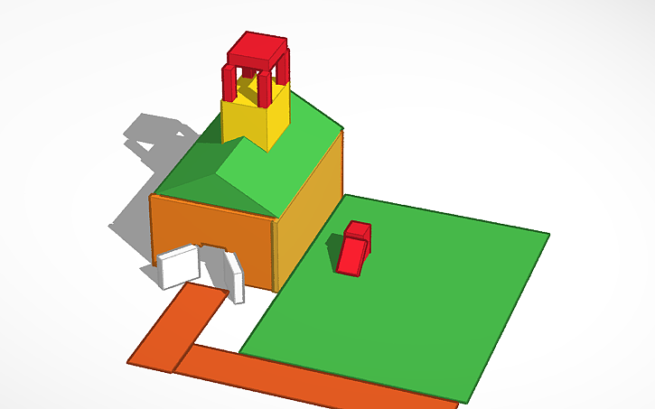 3D design schoolhouse - Tinkercad