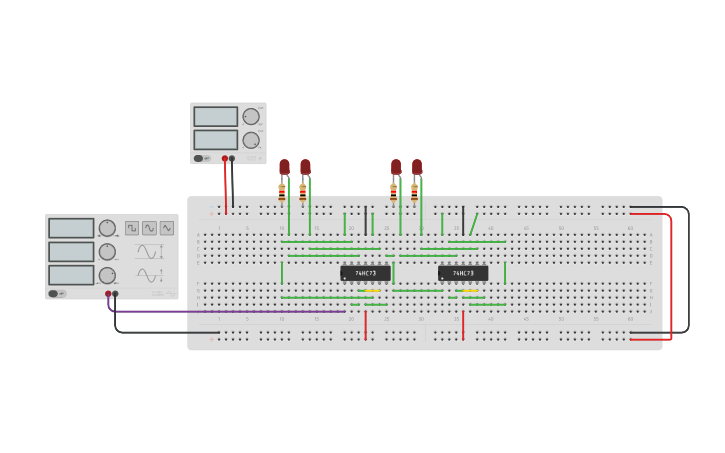 Circuit Design Down Counter Tinkercad