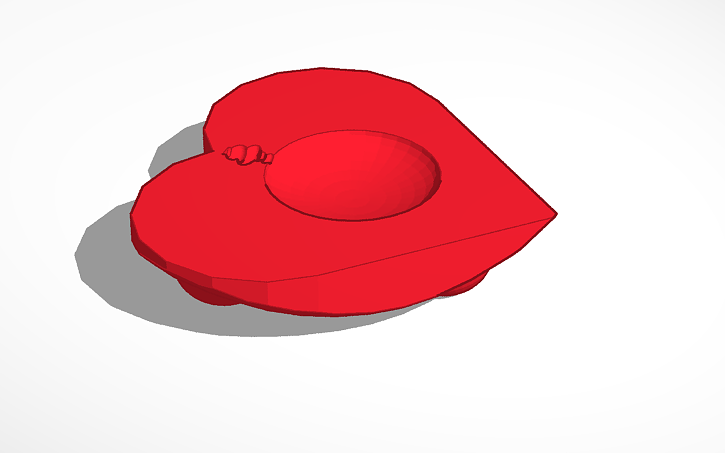 3d Design Heart Case Bottom Tinkercad