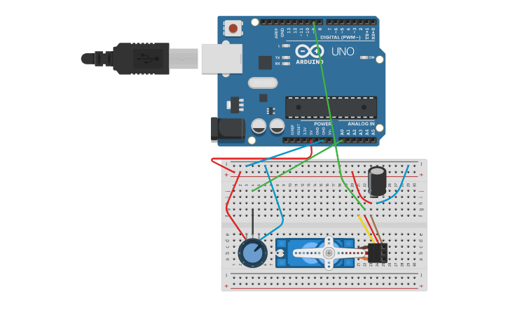 Circuit Design Эксперимент 17 Пантограф Tinkercad
