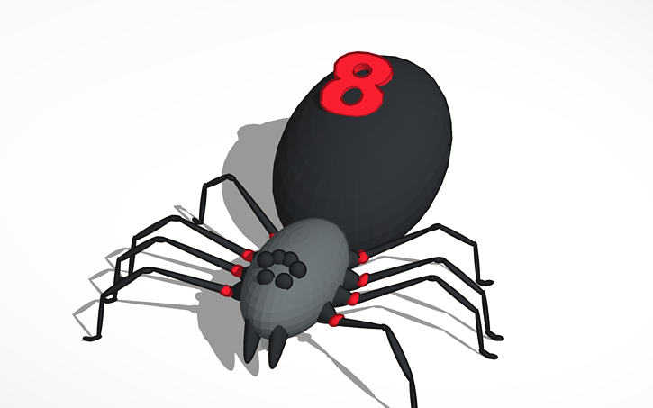 3D design spider - Tinkercad