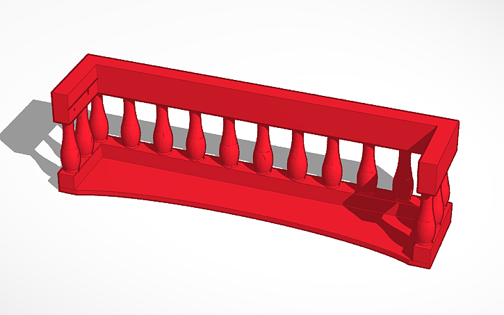 3d Design Barandilla Balcon Balcony Railing Tinkercad