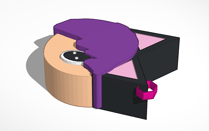 3D design anime cat girl - Tinkercad