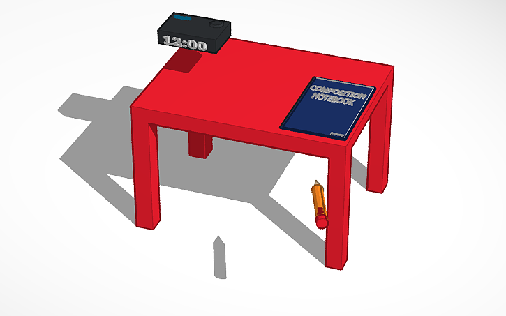 3D design Olivia Final desk | Tinkercad