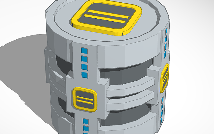 3D design Space Engineers Large Grid Hydrogen Tank - Tinkercad