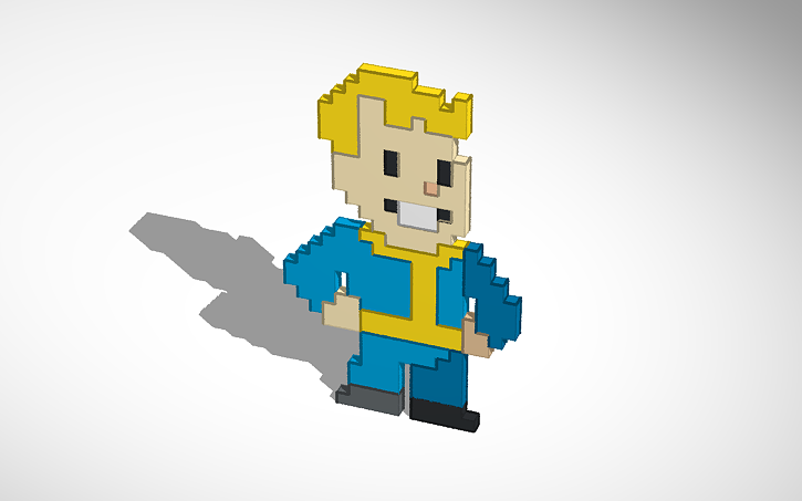 3D design fallout 4 pixel art - Tinkercad