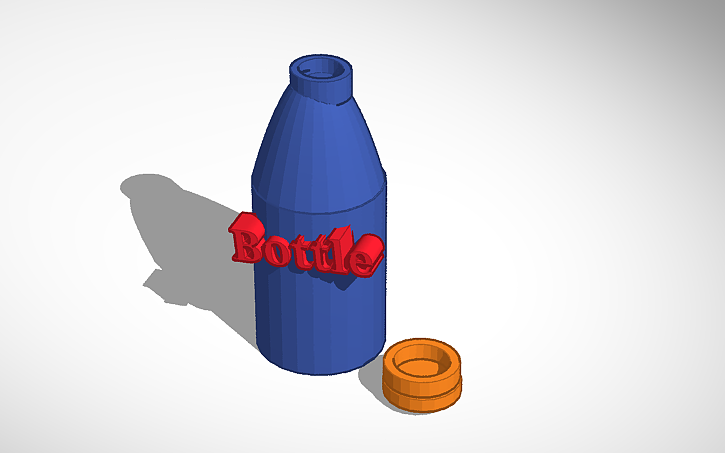 3D design bottle - Tinkercad