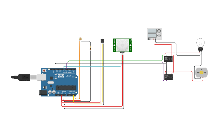 Circuit design Smart Home - Tinkercad