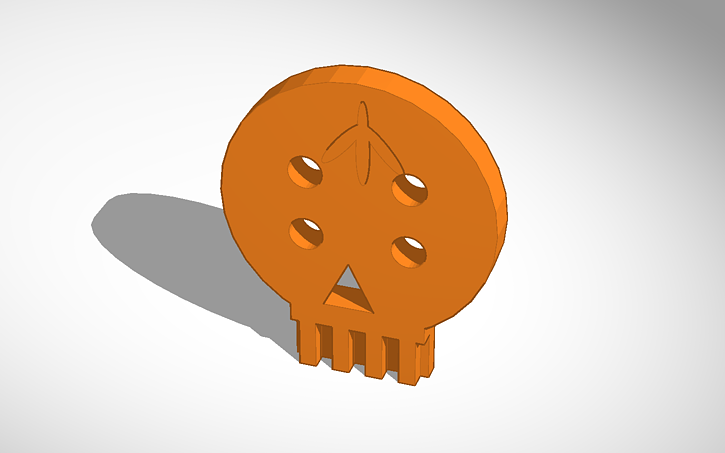 3D design Lesson: Skull #button result - Tinkercad