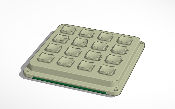 3d Design Keypad 4x4 Tinkercad