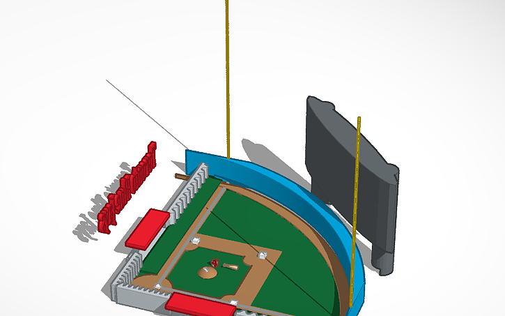 3D design Copy of Baseball Stadium - Tinkercad