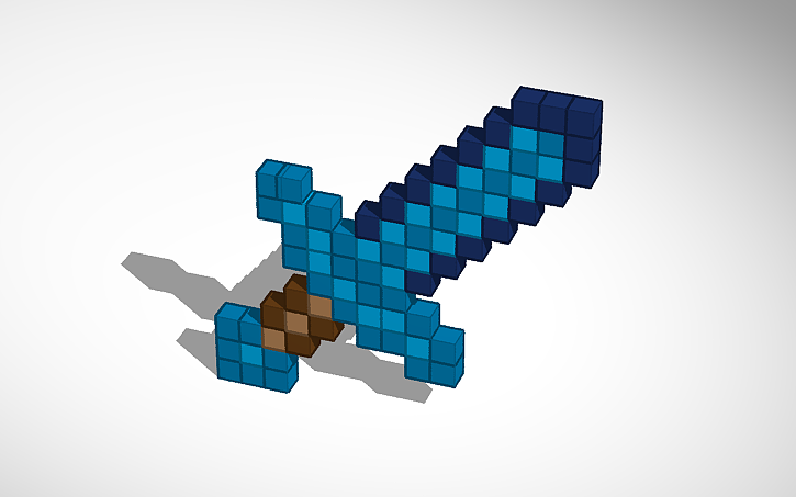 3D design Minecraft diamond sword | Tinkercad