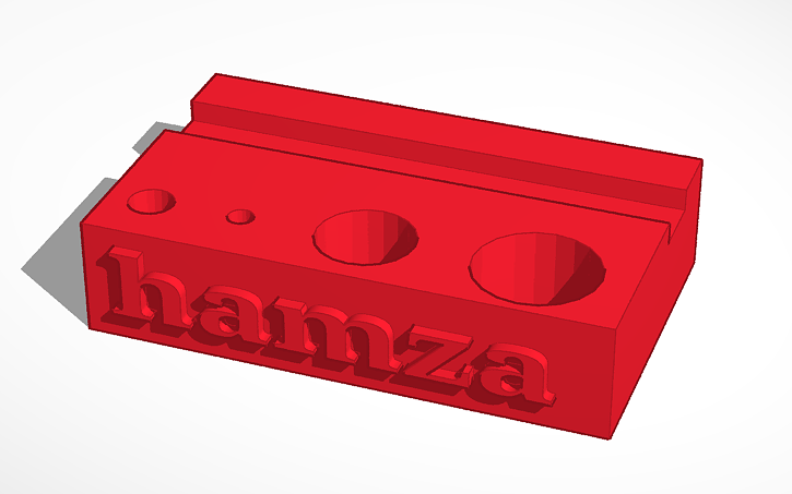 3D design naambordje hamza barouka 1B - Tinkercad