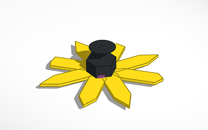 3D design Sunflower Ceiling Fan - Tinkercad