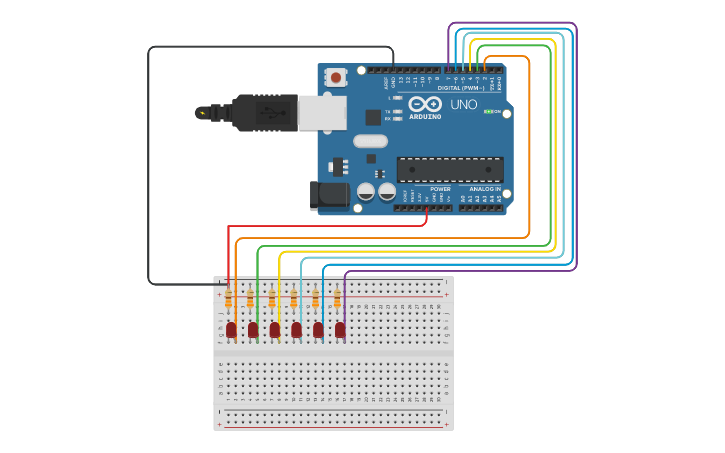 Circuit design Switch-Case - Tinkercad