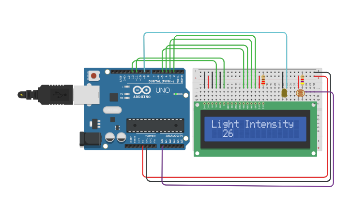 Circuit design Exercise2_LCD_Photosensor - Tinkercad