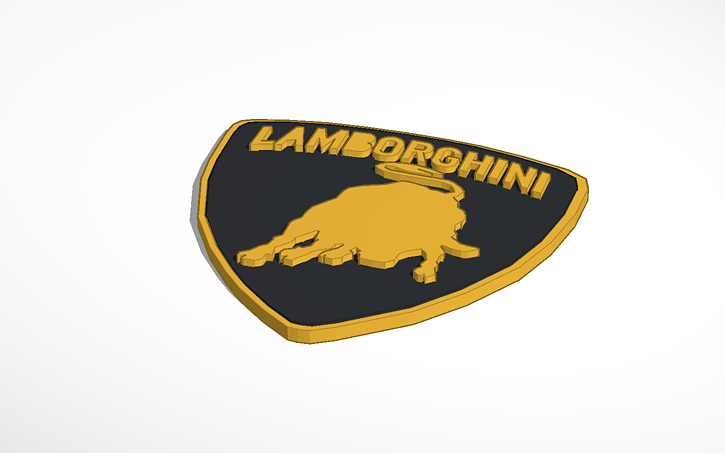 3D design Lambo Logo - Tinkercad