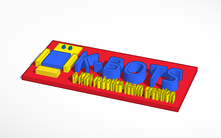 3D design Logo 1- K-BOTS - Tinkercad
