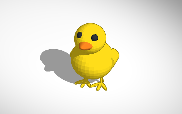 3D design Baby Chick - Tinkercad