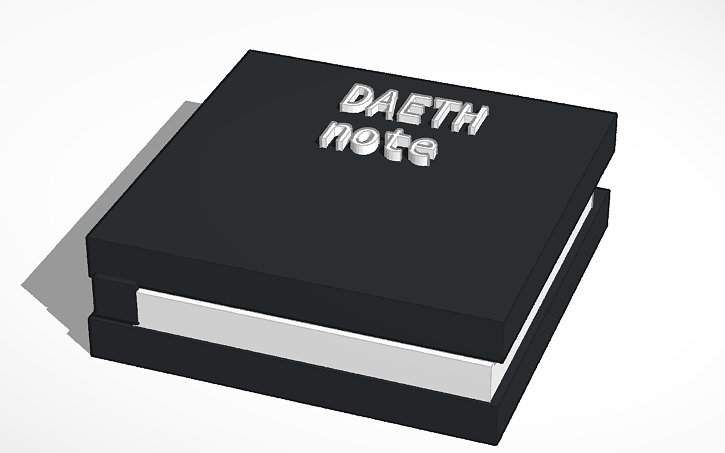 3D design DEATH NOTE | Tinkercad