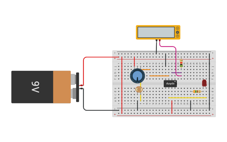 Circuit design Komparatorschaltung OPV Lichtsensor - Tinkercad