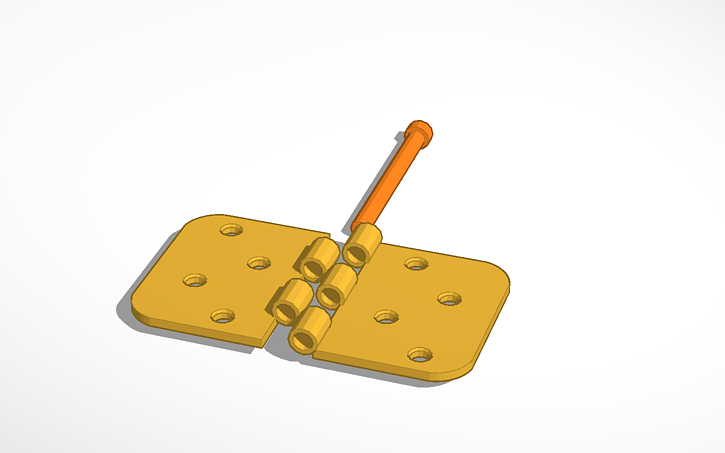 3D design Door hinge 2 - Tinkercad