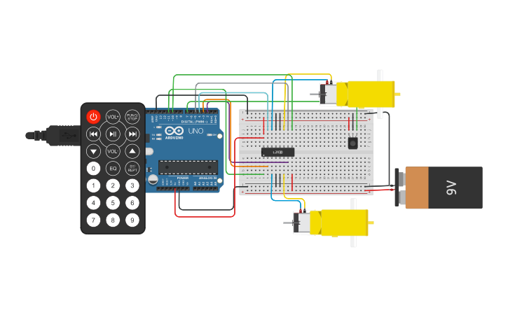 Circuit design desafio motor | Tinkercad