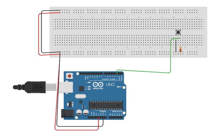 Circuit design FSM Resistencia-Pulsador | Tinkercad