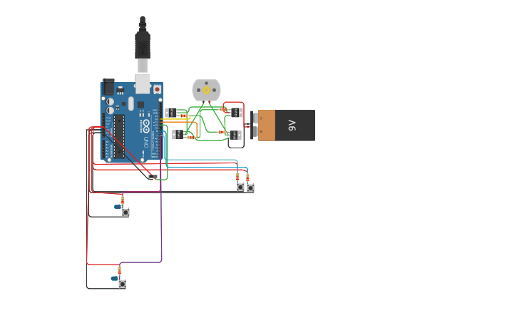 Circuit design Simple Elevator - Tinkercad