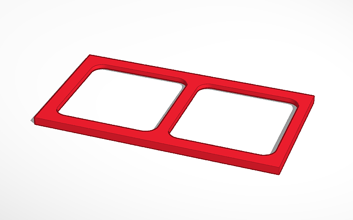 3D design double wall socket cover frame simple - Tinkercad