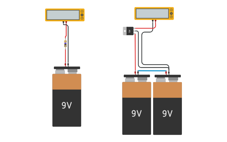 Circuit design Regulator & Voltage Drop - Tinkercad