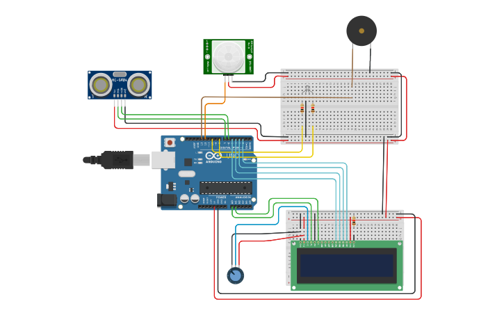 Circuit design iot project - Tinkercad