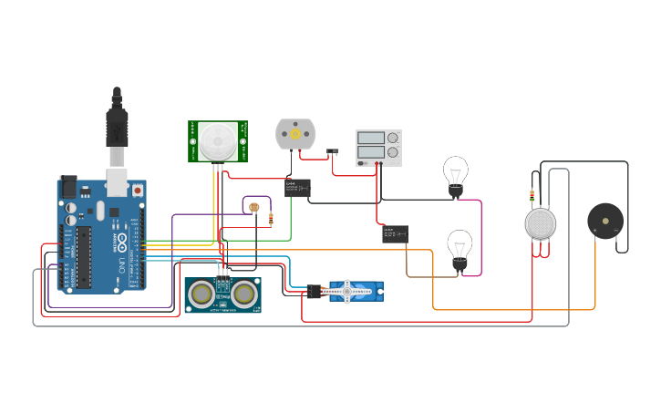 Circuit design Home automation - Tinkercad