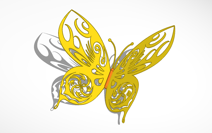 3D design Butterfly - Tinkercad